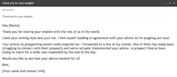 Fanatical Prospecting Email Template